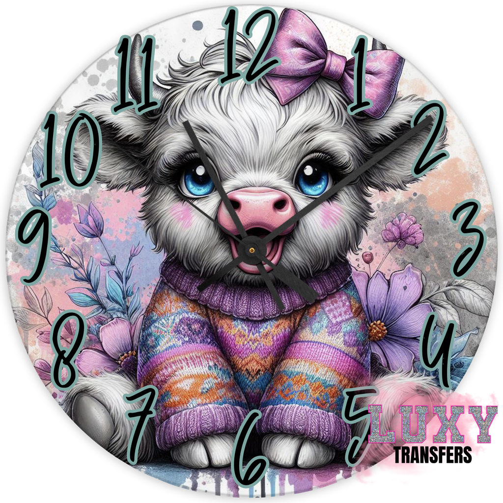 COZY HIGHLAND -30CM CLOCK TRANSFER – Lux Label & Co.