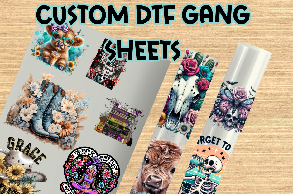 CUSTOM DTF GANG SHEETS- FOR GARMENTS – Lux Label & Co.