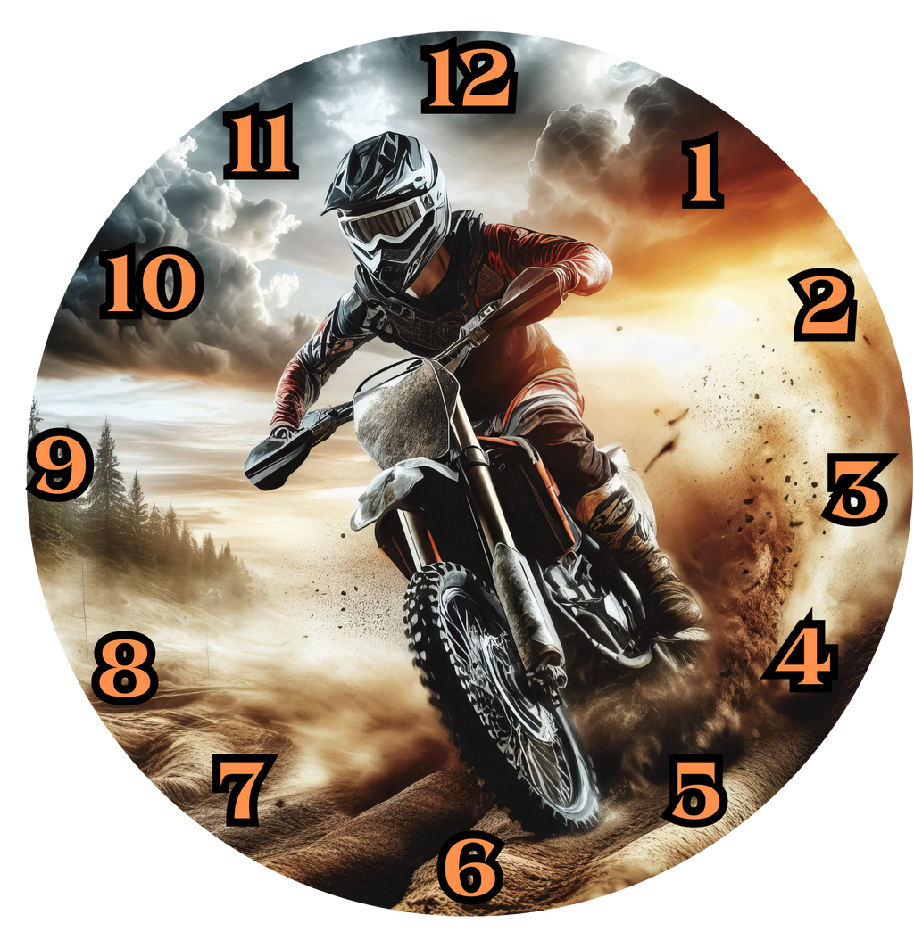 MOTORBIKE - 30CM CLOCK TRANSFER – Lux Label & Co.