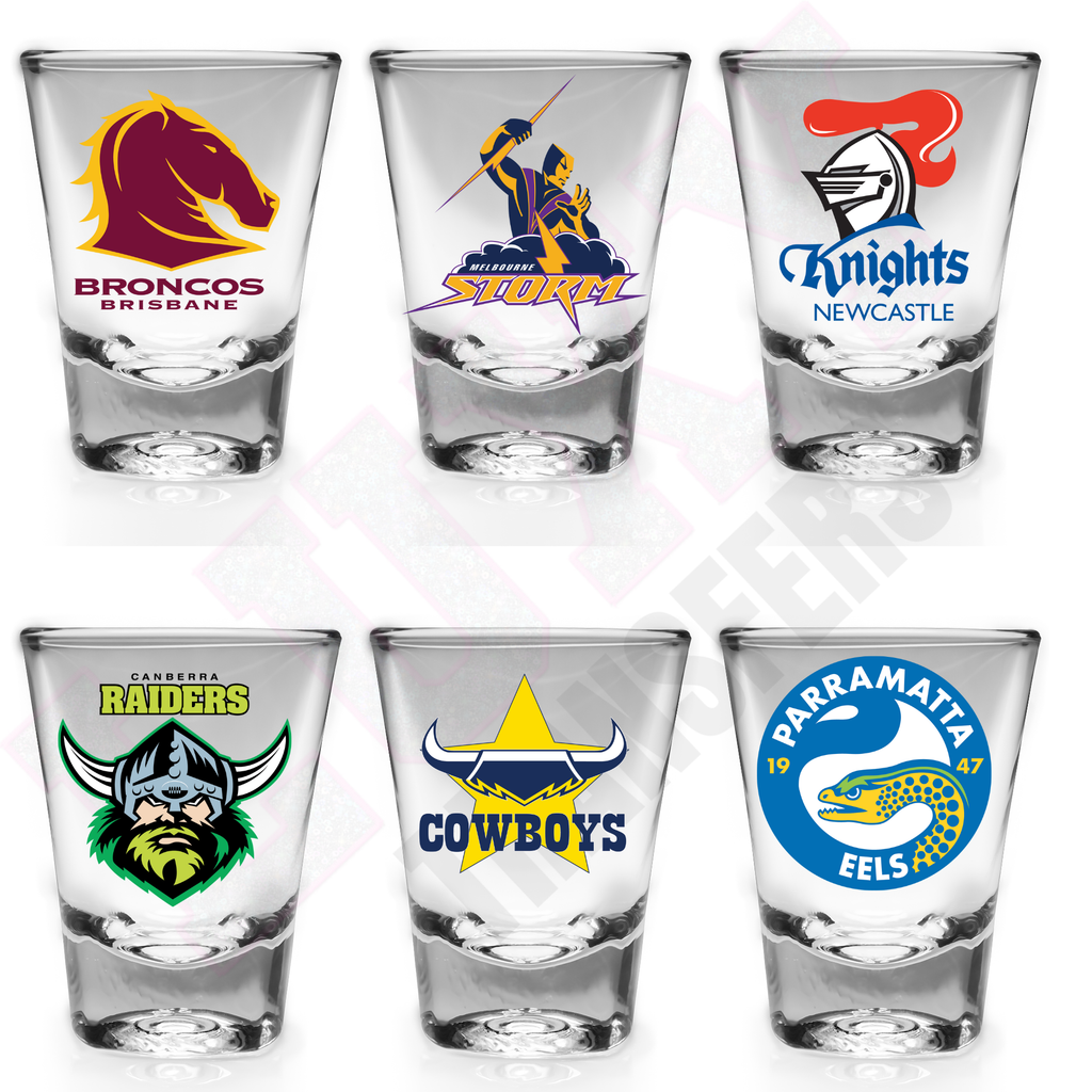 NRL SHOT GLASS UV DECALS – Lux Label & Co.