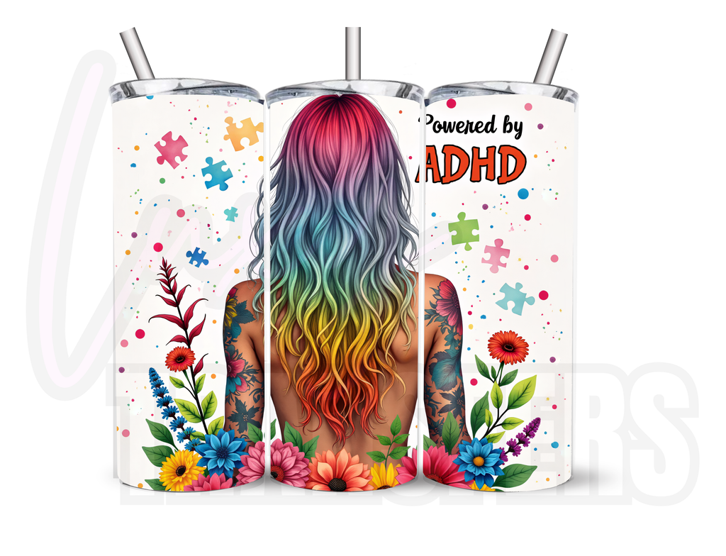 POWERED BY ADHD- 20 Oz PRINT – Lux Label & Co.
