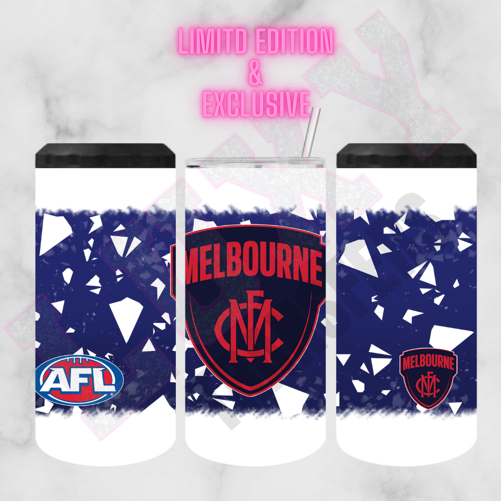 AFL MELBOURNE - INSTOCK 16 OZ UV DTF WRAP – Lux Label & Co.