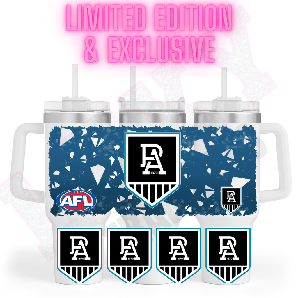 AFL PORT ADELAIDE - 40 OZ WRAP – Lux Label & Co.