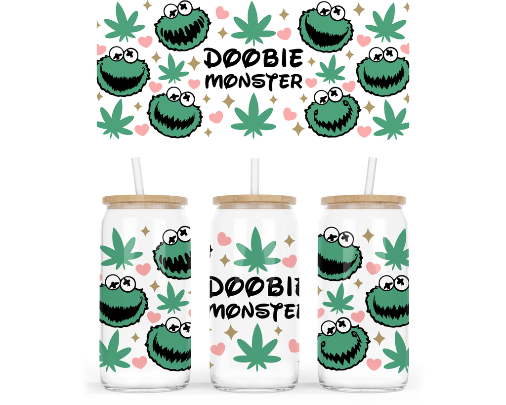 DOOBIE MONSTER - INSTOCK 16 OZ UV DTF WRAP – Lux Label & Co.