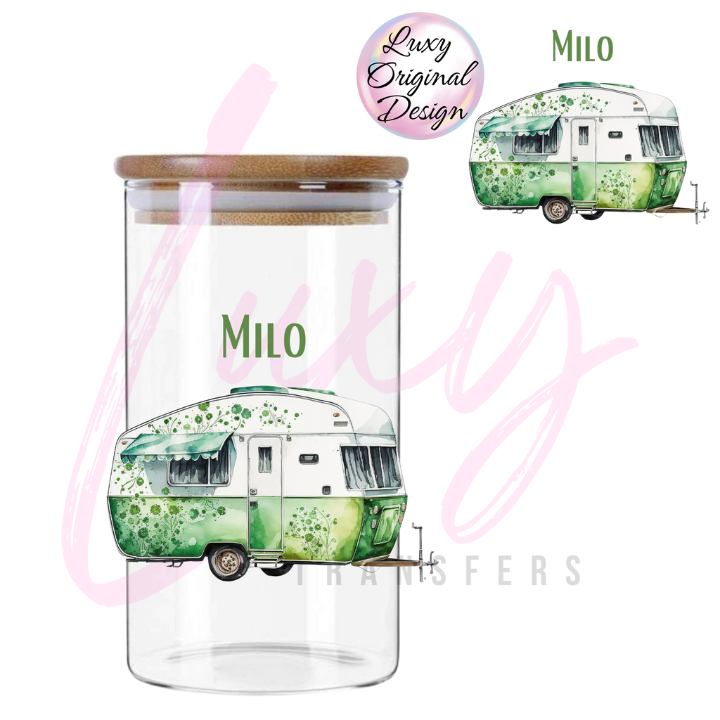 GREEN CARAVAN MILO CANISTER UV DECAL – Lux Label & Co.