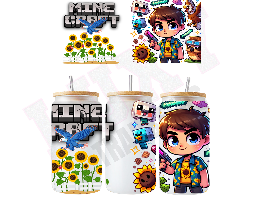 MINECRAFT- INSTOCK 16 OZ UV DTF WRAP – Lux Label & Co.