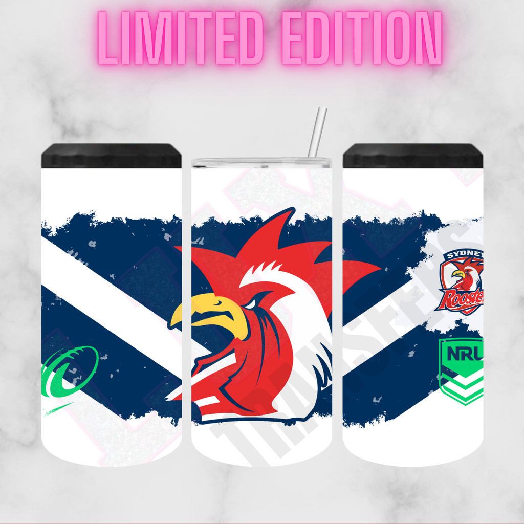 NRL ROOSTERS- INSTOCK 16 OZ UV DTF WRAP – Lux Label & Co.