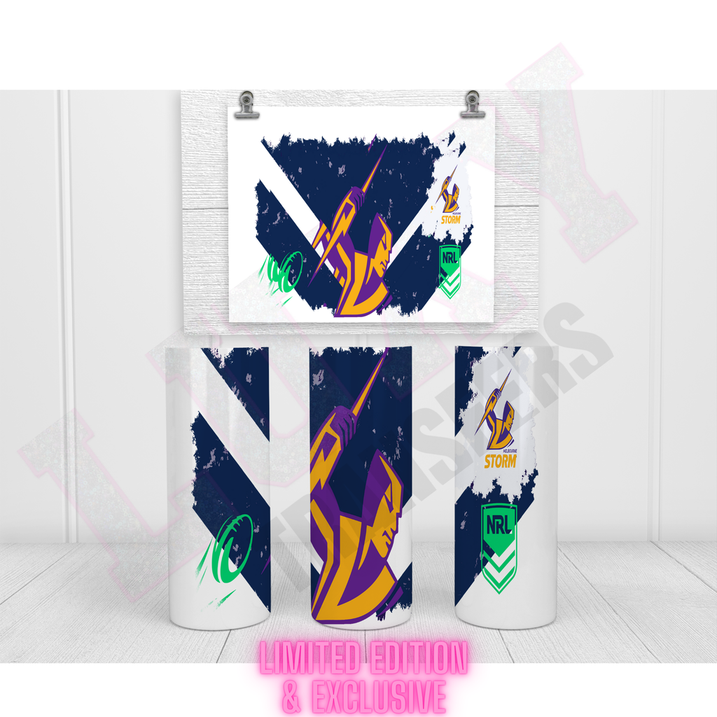 NRL STORM- INSTOCK 20 OZ UV DTF WRAPS – Lux Label & Co.