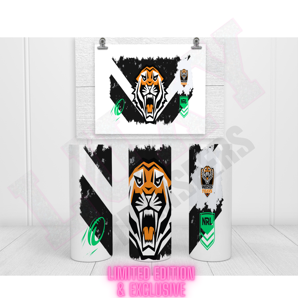 NRL TIGERS - INSTOCK 20 OZ UV DTF WRAPS – Lux Label & Co.
