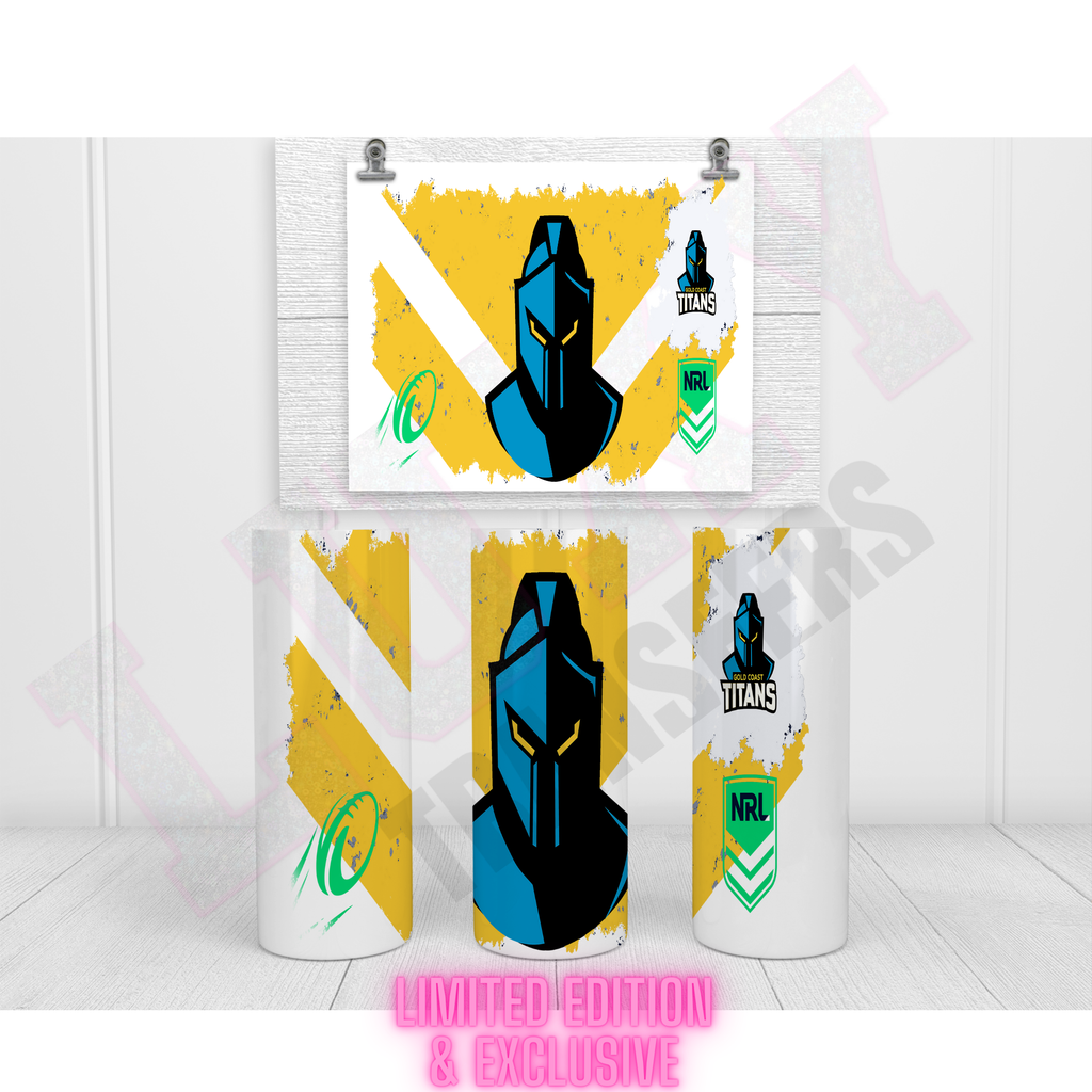 NRL TITANS - INSTOCK 20 OZ UV DTF WRAPS – Lux Label & Co.