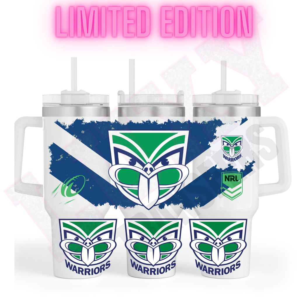 NRL WARRIORS - INSTOCK 40 OZ UV DTF WRAP – Lux Label & Co.